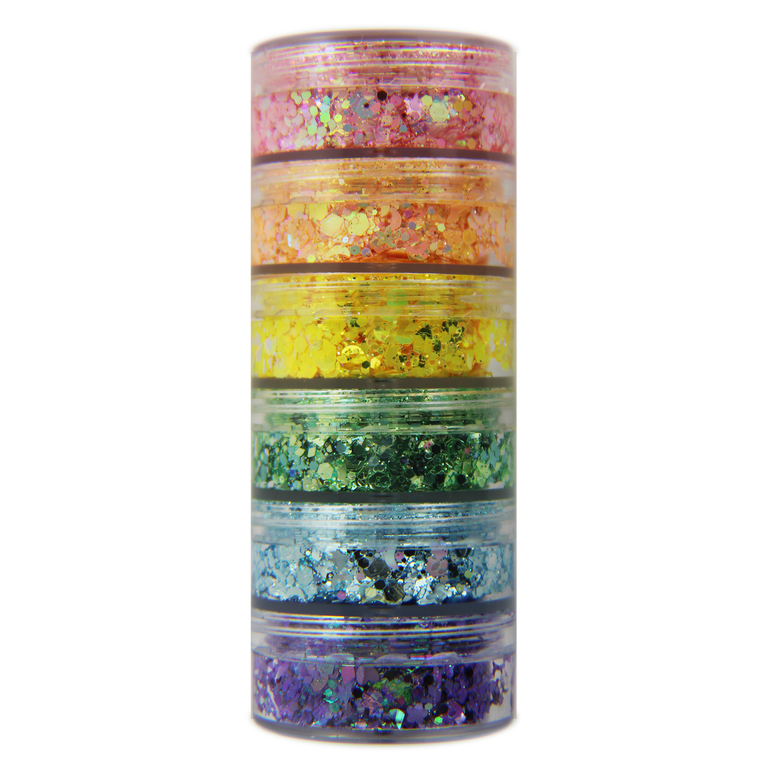 6-Color Stacked Jars | Uniglitter